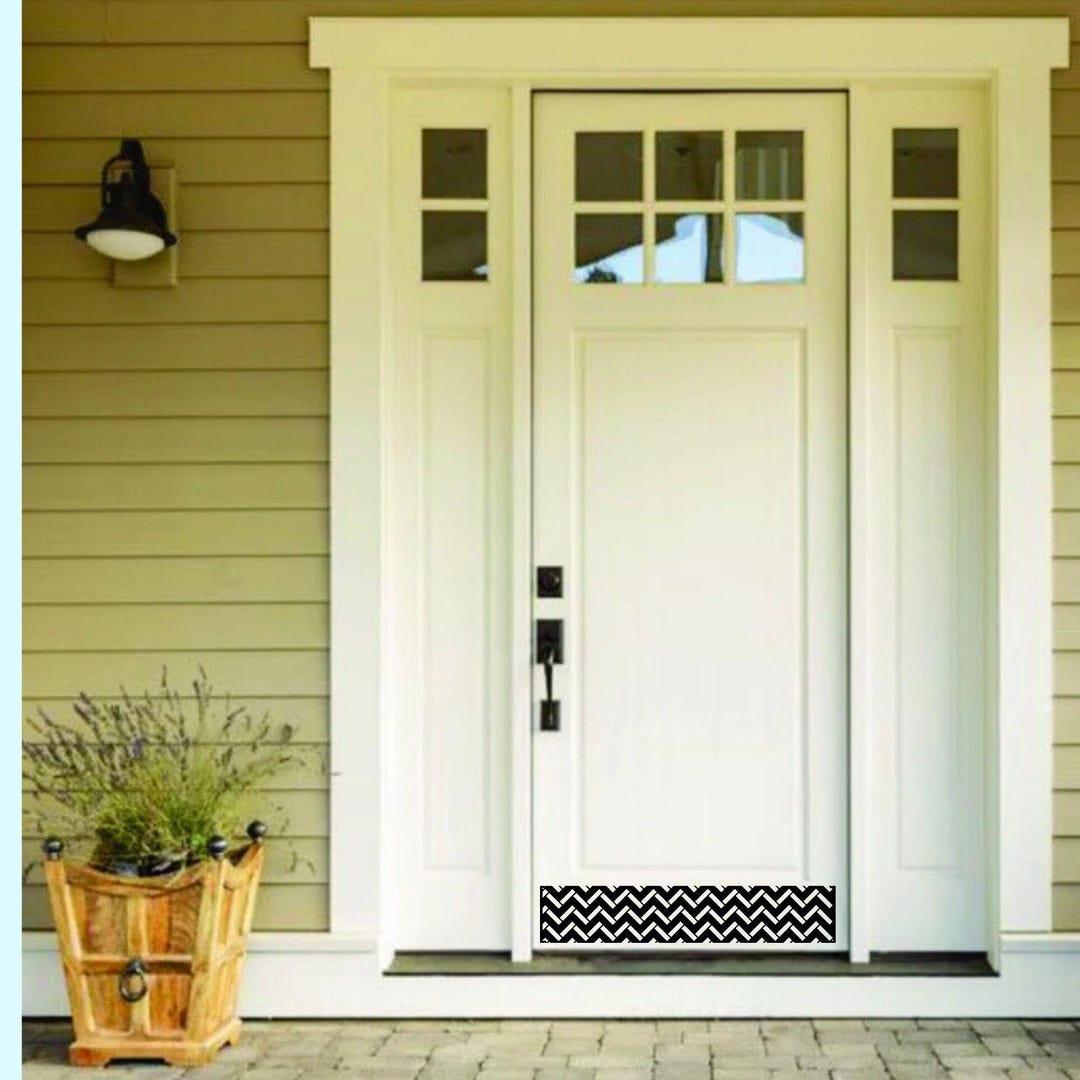 Door Kick Plate in Metal, 8x36 Inch Steel Front Door Kick Plate ...