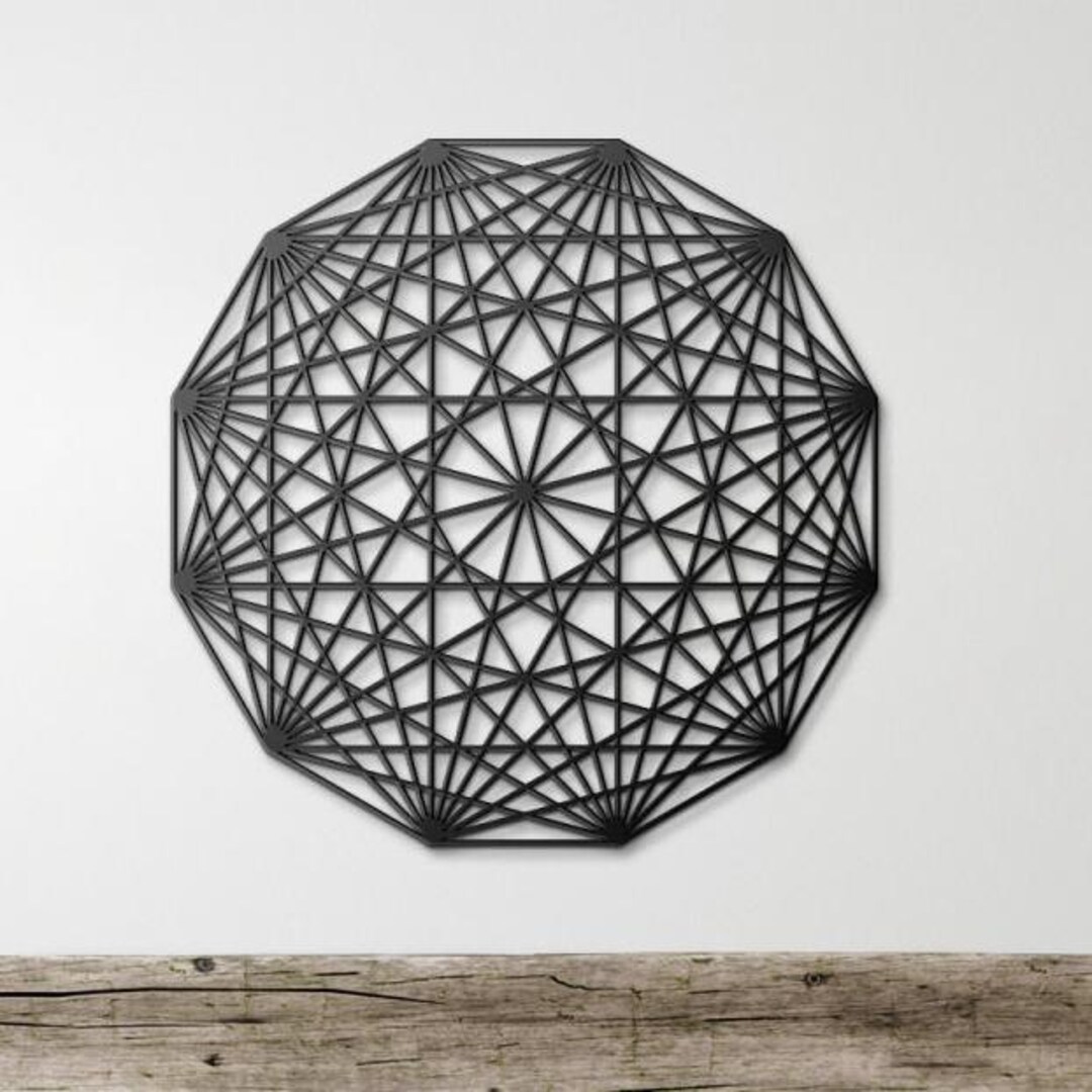 Tesseract Metal Wall Art: Sacred Geometry Wall Art , Sacred Geometry ...