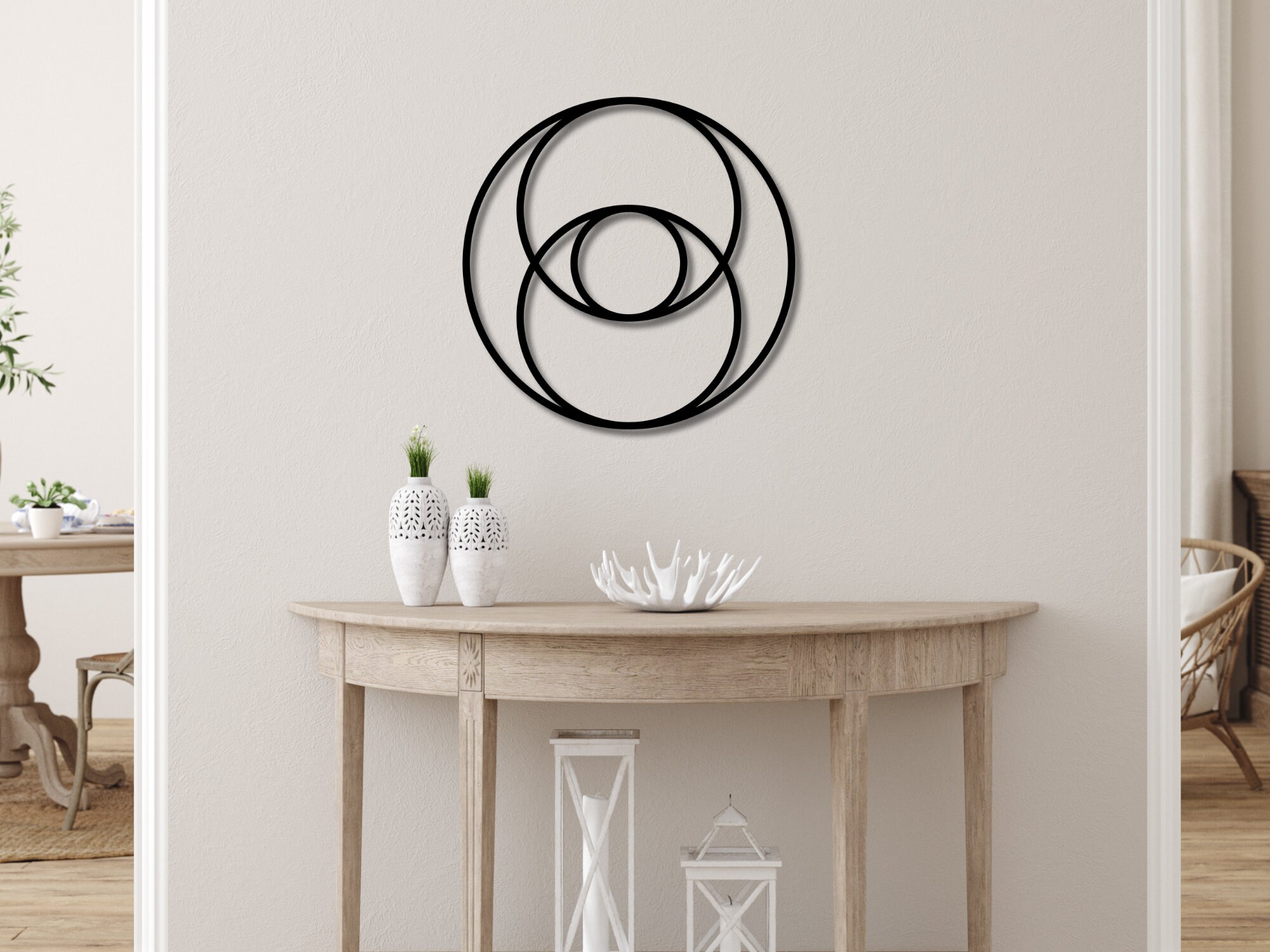 Vesica Pisces Metal Wall Art, Sacred Geometry Wall Art , Sacred ...