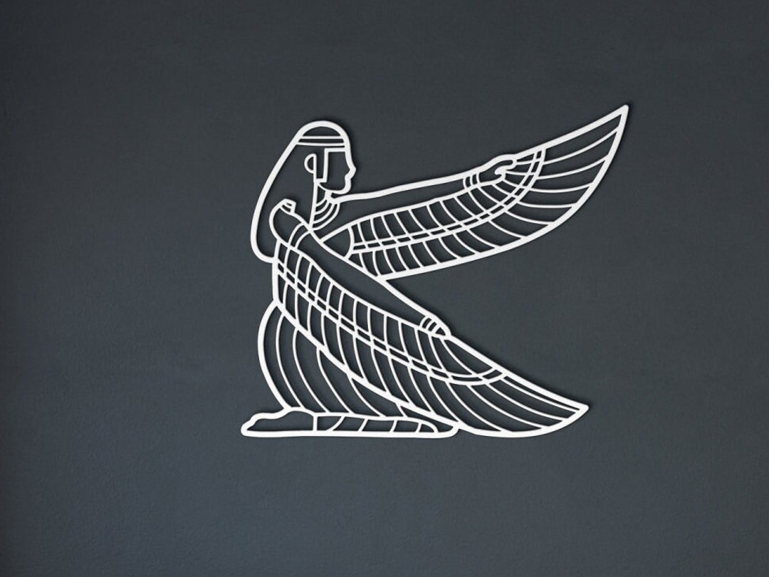 Isis Egyptian Artwork Isis Goddess Metal Wall Art Ancient Egypt ...