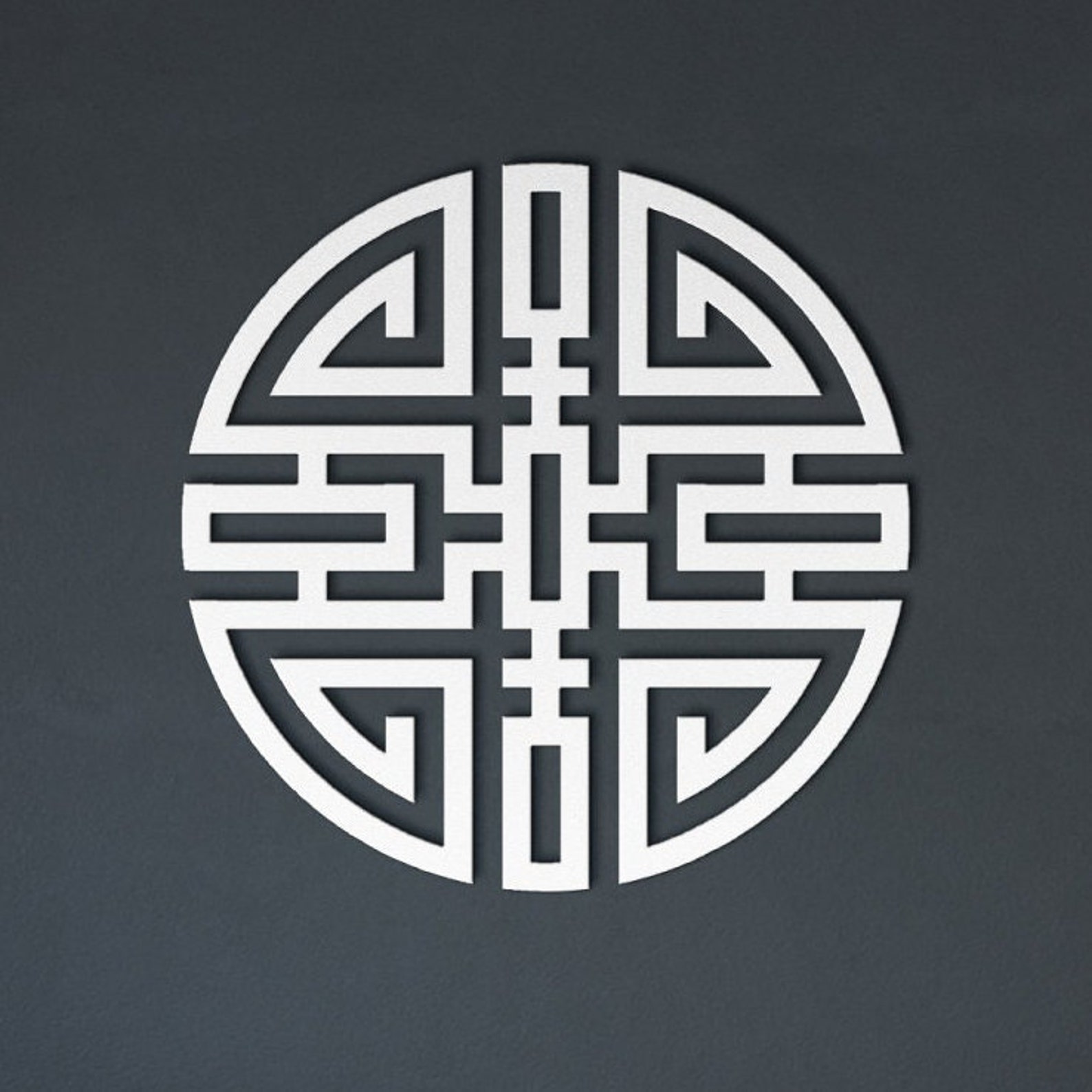 Chinese Wall Hanging Feng Shui Metal Wall Art, Chinese Cai Symbols ...