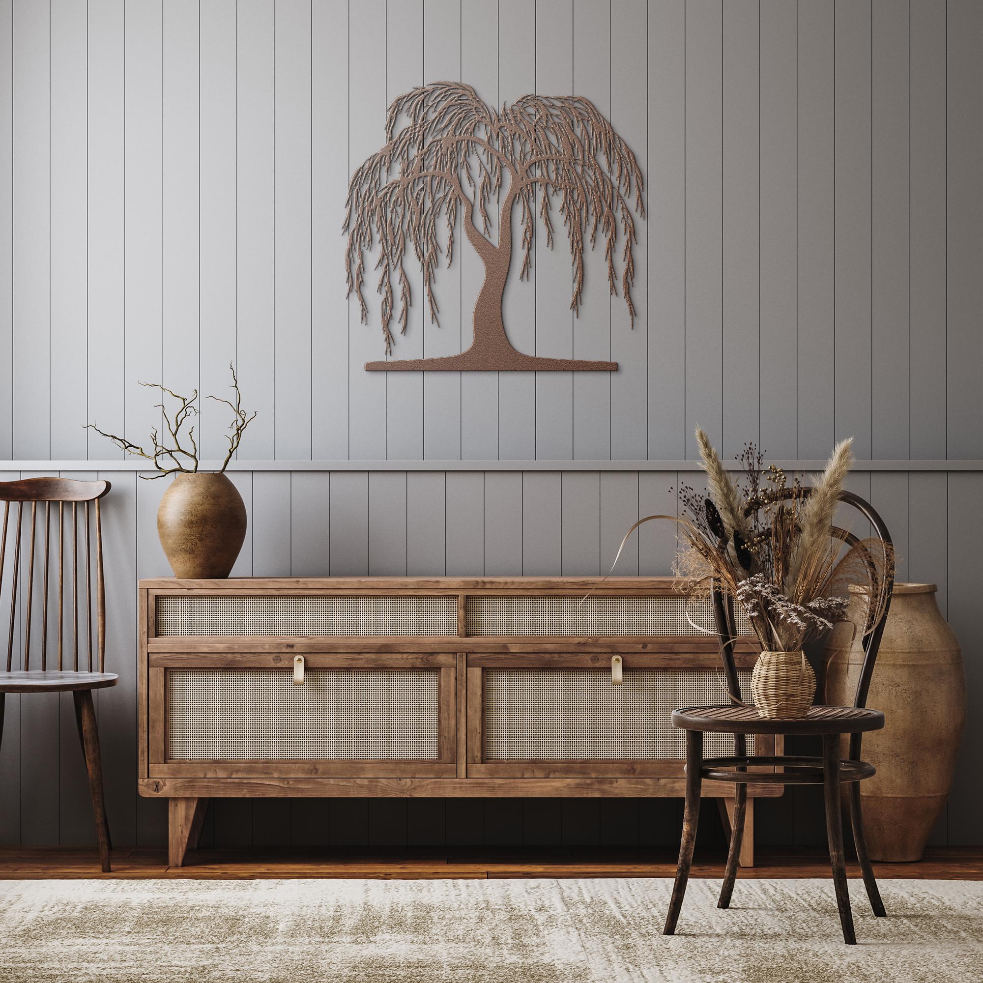 Weeping Willow Tree Metal Wall Art, Metal Wall Decor, Wall Art Metal ...