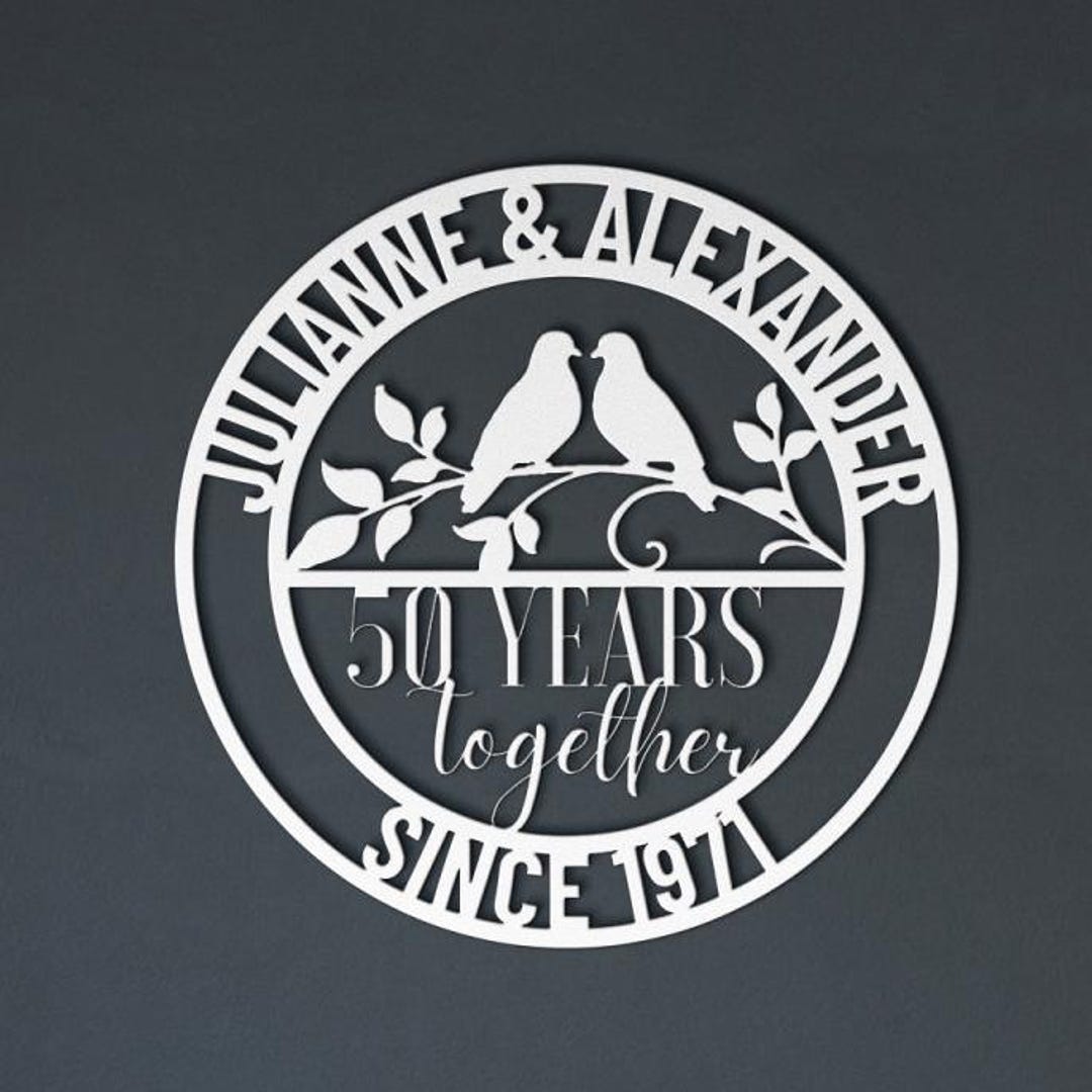 50th Anniversary Gift, Golden Anniversary, Parents Anniversary, 50 Year ...