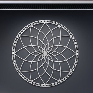 Spirograph Metal Wall Art Gift Sacred Geometry, Metal Art on Walls ...