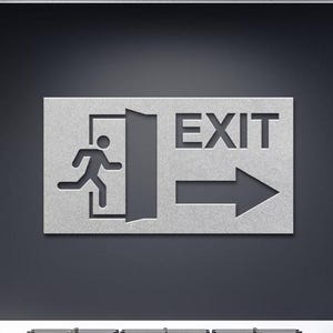 Metal Exit Sign, Metal Emergency Sign, Metal Exit Sign, Emergency Door ...