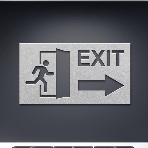 Metal Exit Sign, Metal Emergency Sign, Metal Exit Sign, Emergency Door ...