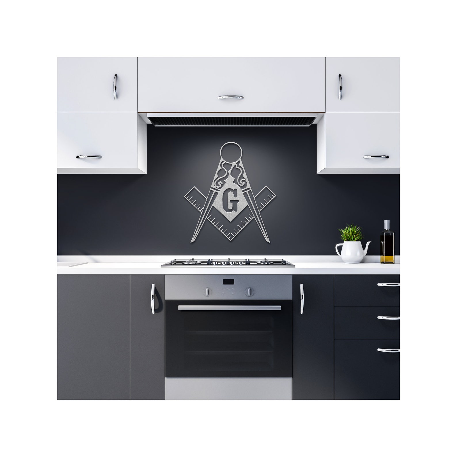 Freemasons Ruler and Compass Metal Wall Art, Masonic Wall Art ...