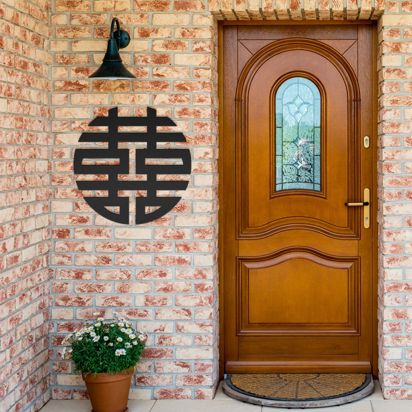 Double Happiness Wall Art Metal Chinese Symbol, Japanese Wall Art ...