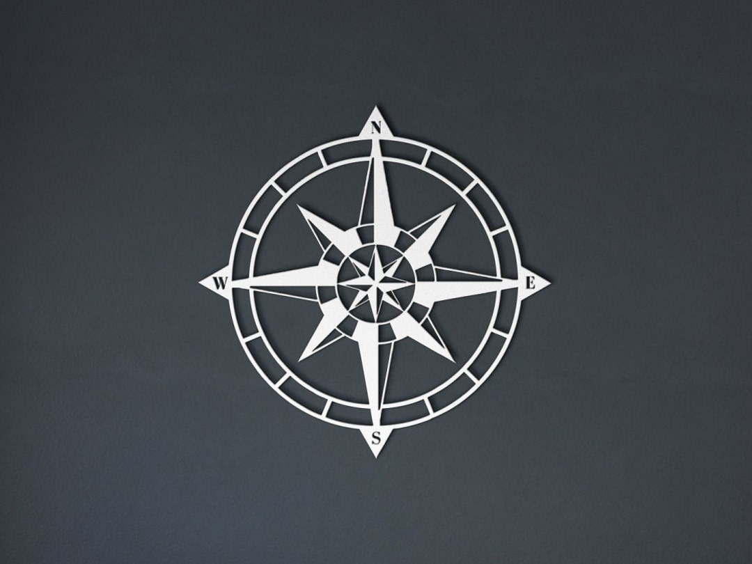 Nautical Compass Metal Wall Art Decor, Outdoor Wall Art Wall Art Gift ...