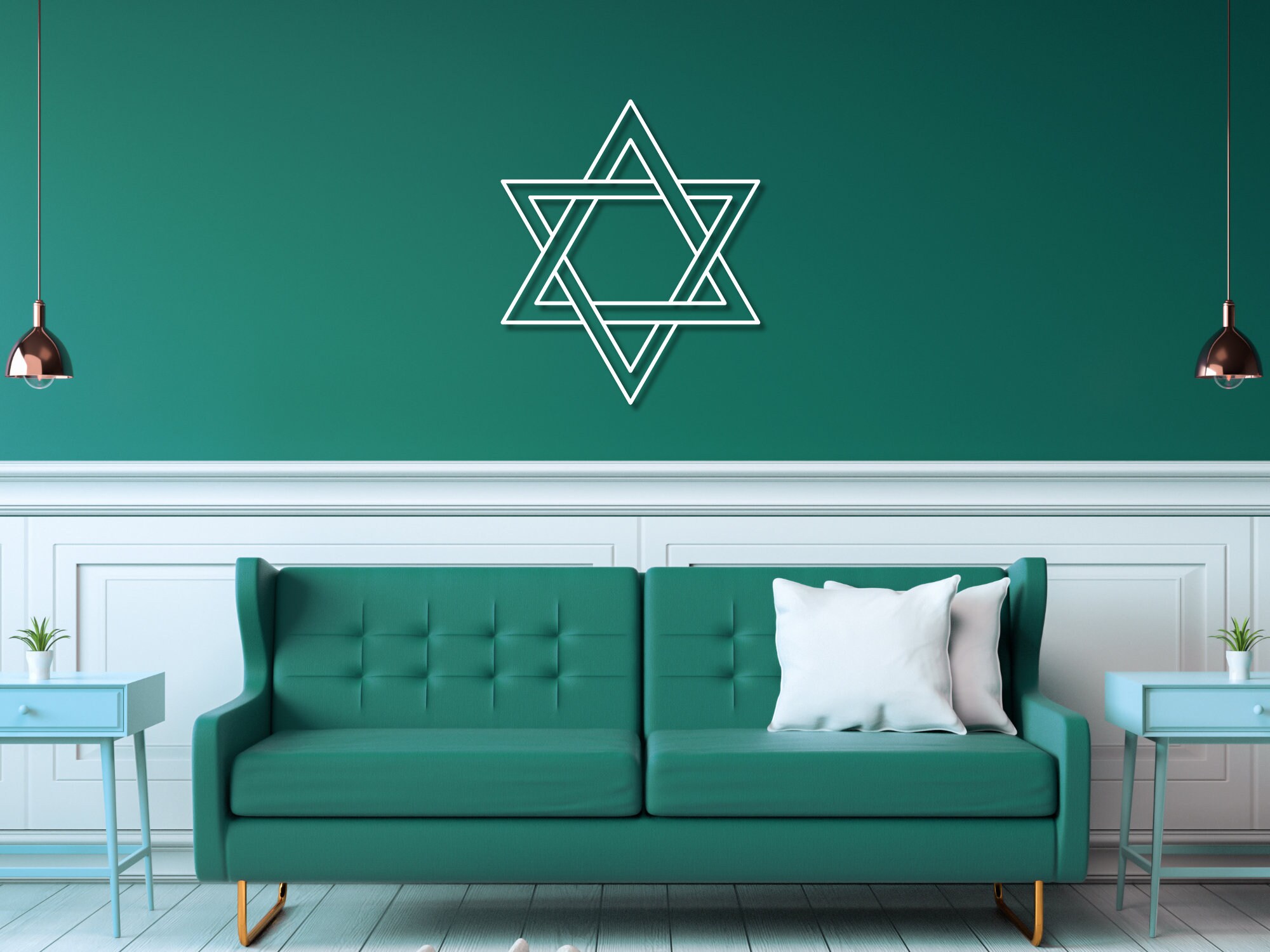 Star of David Metal Wall Art Hebrew Star Jewish Wall Decor Jewish Star ...