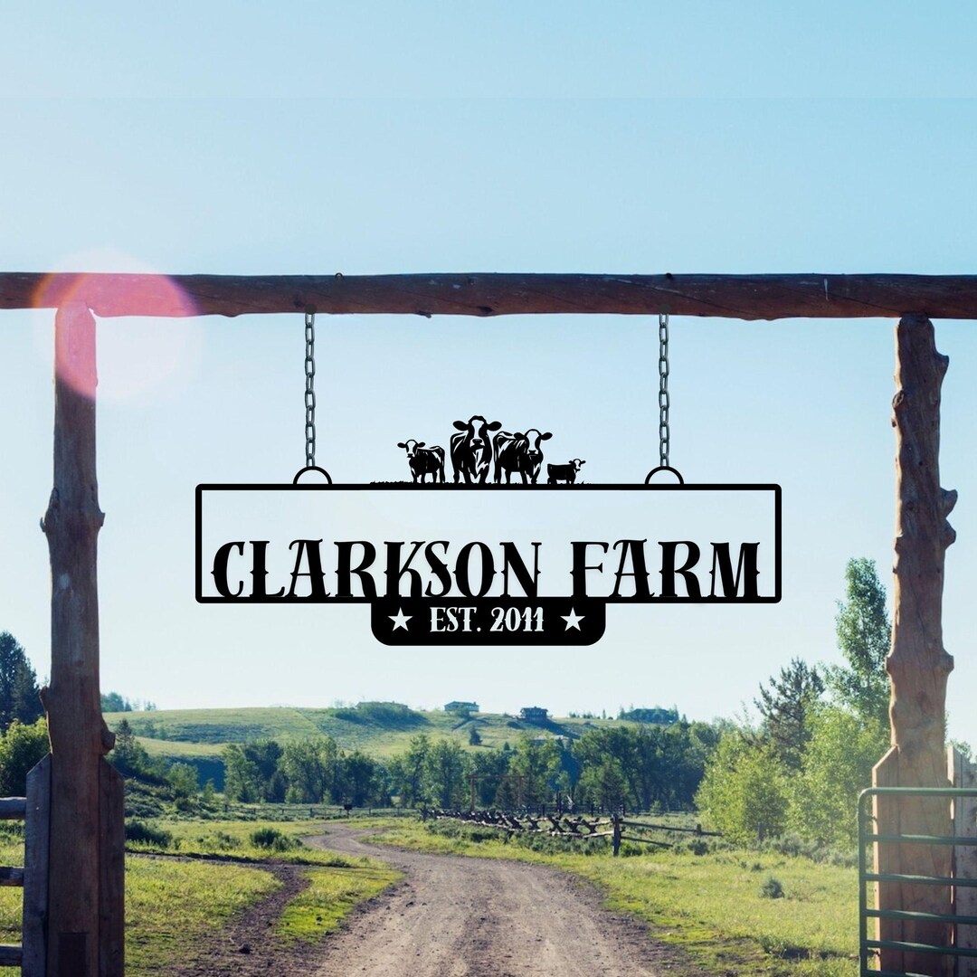 Custom Metal Farm Signs, Personalized Farm Signs, Ranch Gate Signs ...