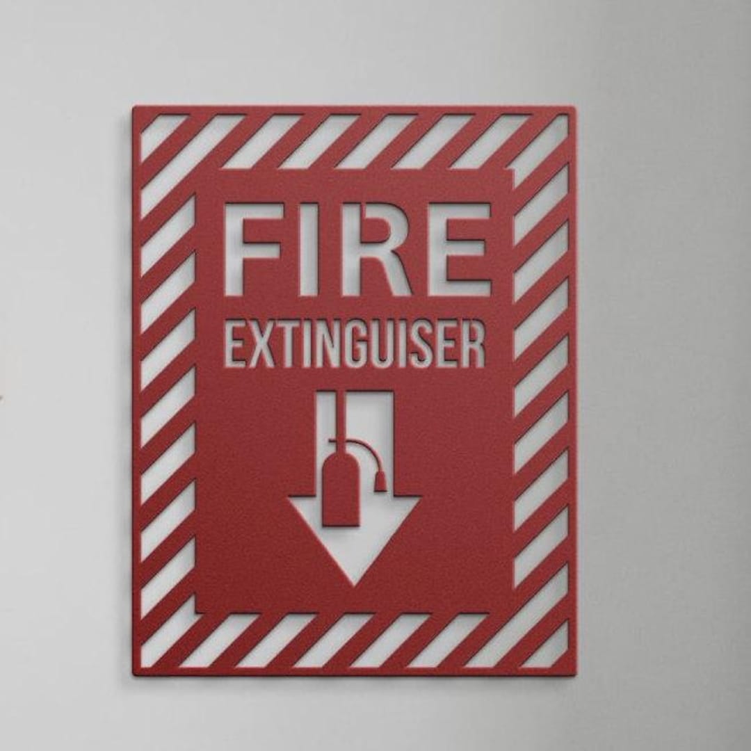 Fire Extinguisher Metal Wall Sign | Metal Fire Extinguisher Sign | Fire ...