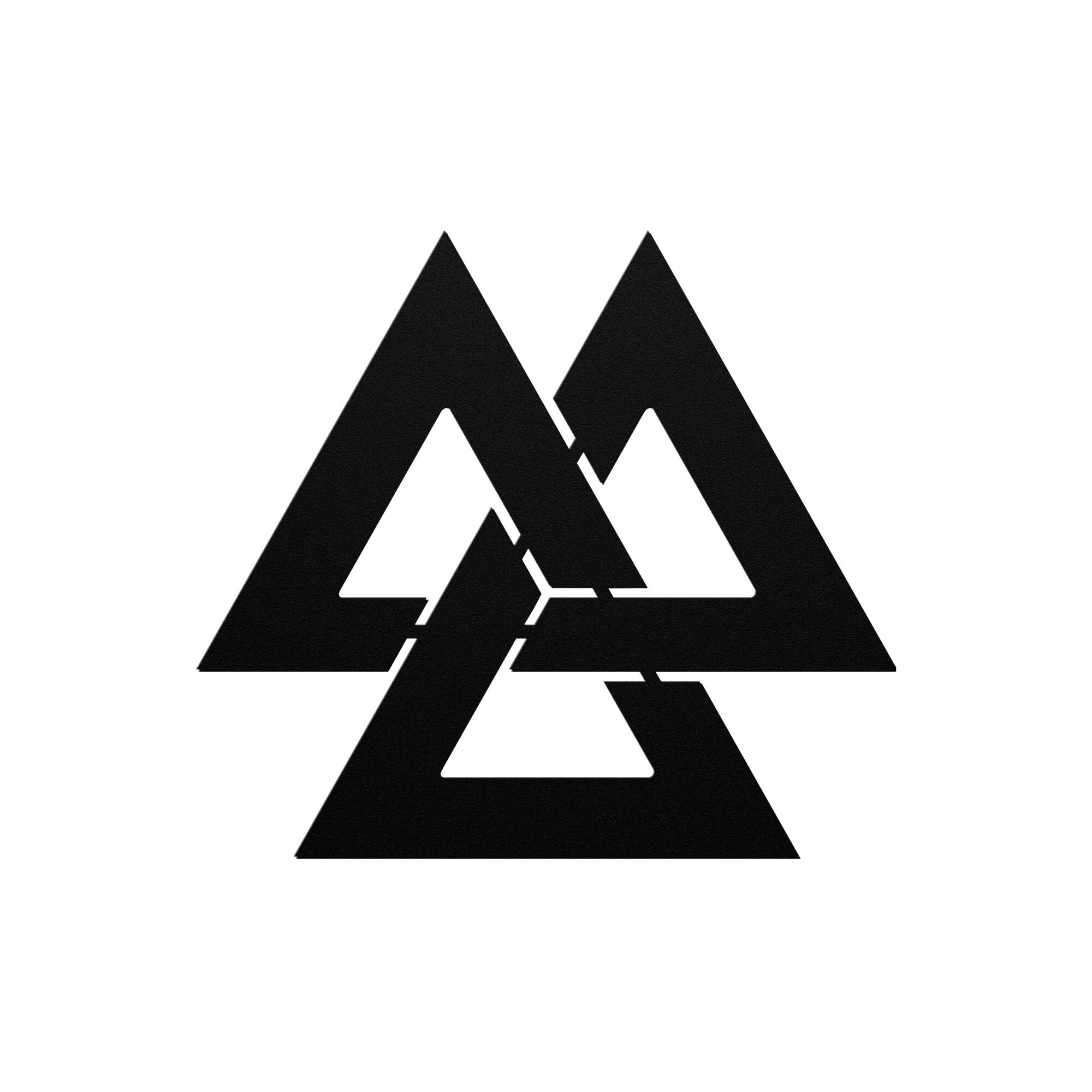 Valknut Knot of the Slain Metal Wall Art, Nordic Mythology Knot, Viking ...