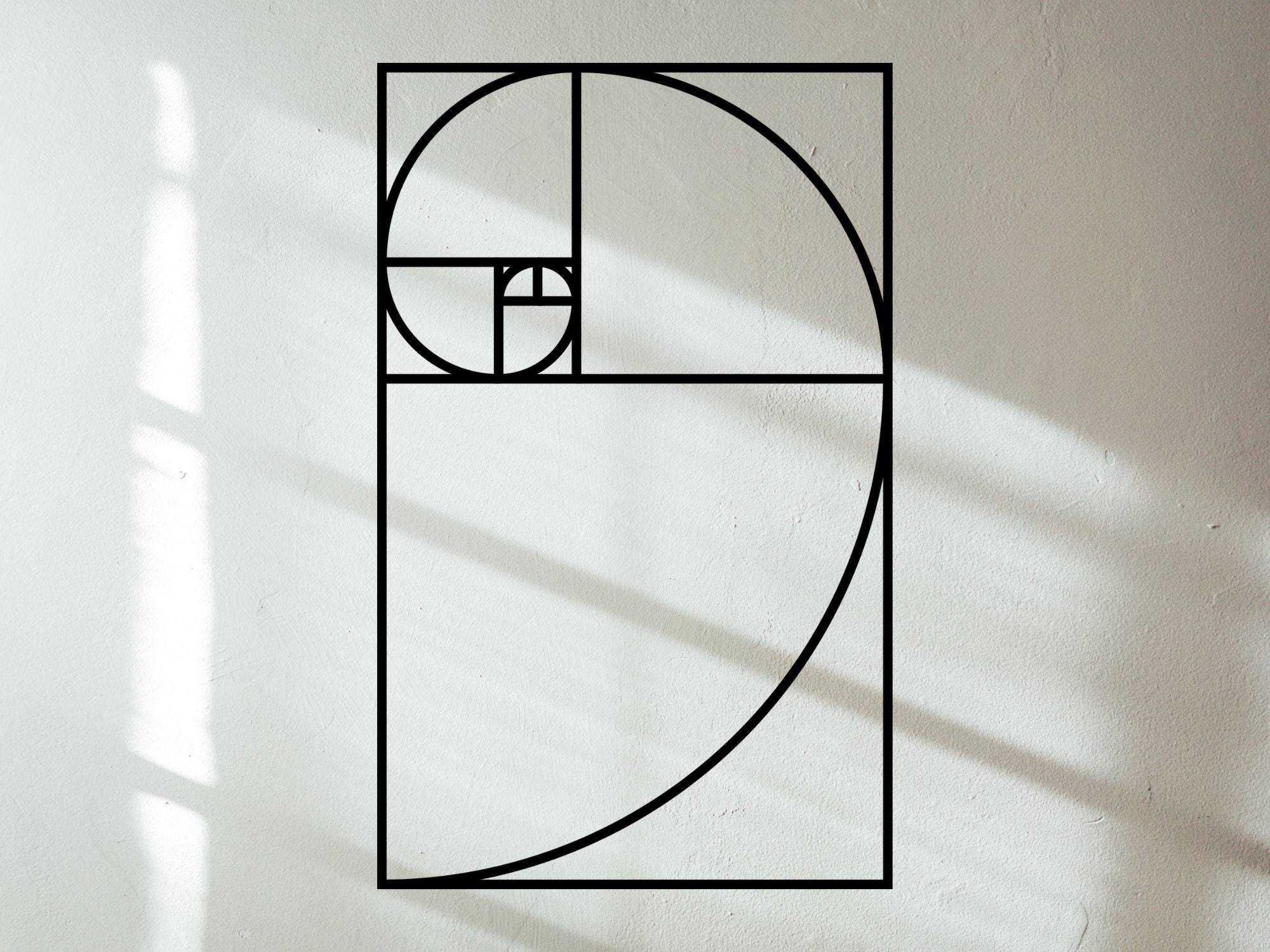 Fibonacci Spiral Golden Ratio Metal Wall Art Gift Sacred Geometry ...