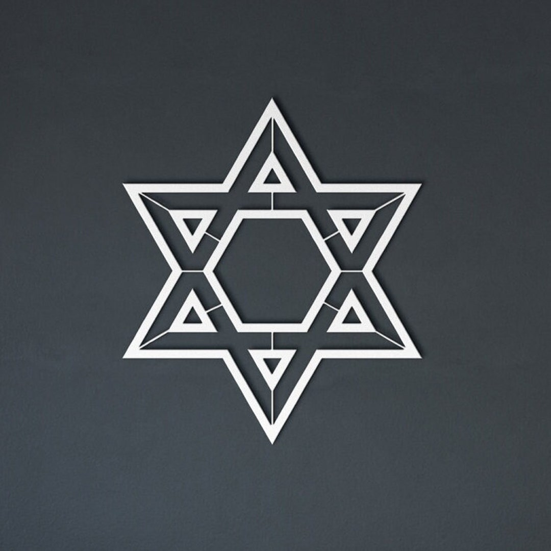 Jewish Star of David Metal Wall Art, Star of David Hebrew Star Jewish ...