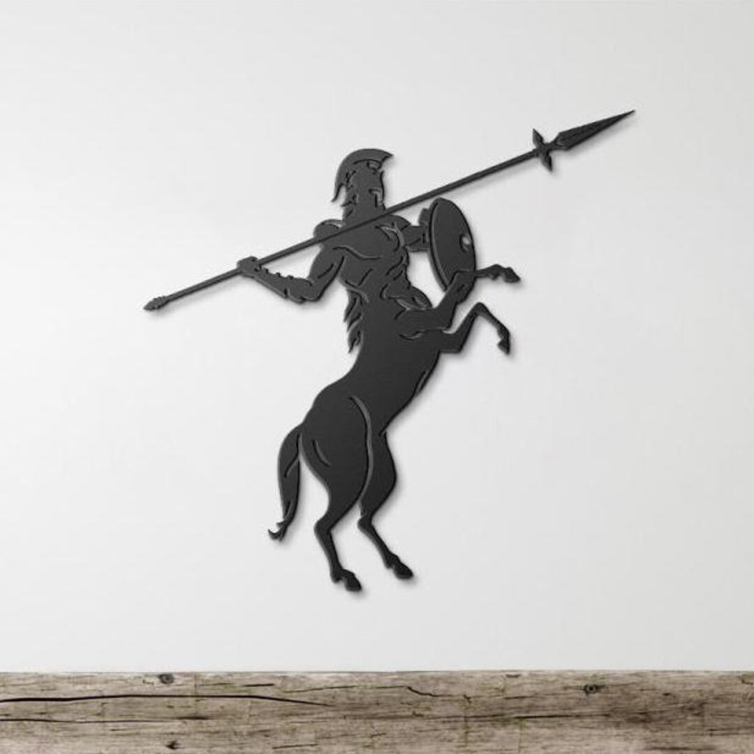 Centaur a With Spear Wall Art, Metal Wall Art, Dragon Wall Decor ...