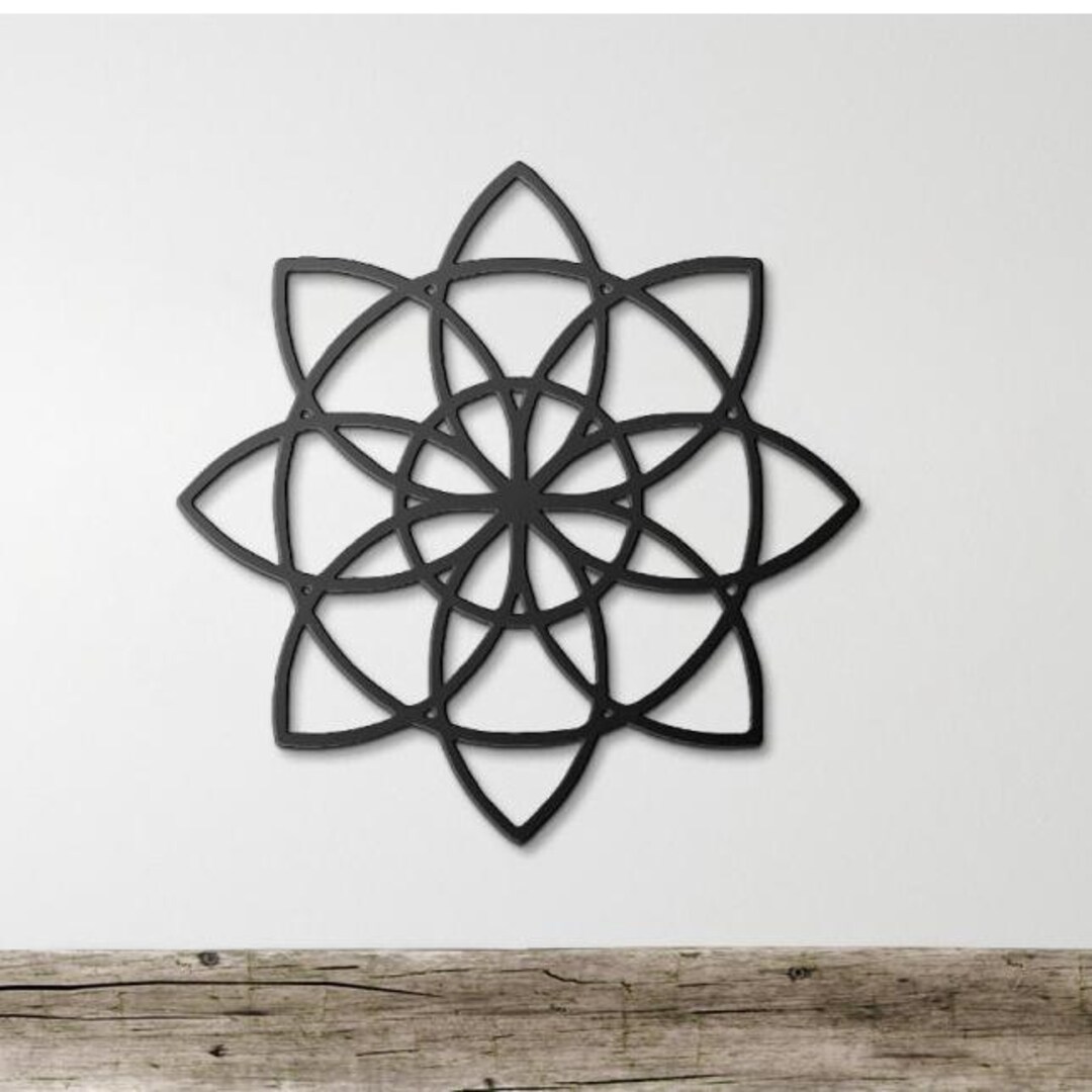 Sacred Geometry Metal Wall Art, Sacred Equilibrium Wall Decor ...