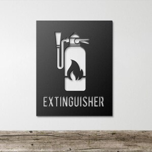 Fire Extinguisher Sign, Metal Fire Signage • Business Signage Hotel ...
