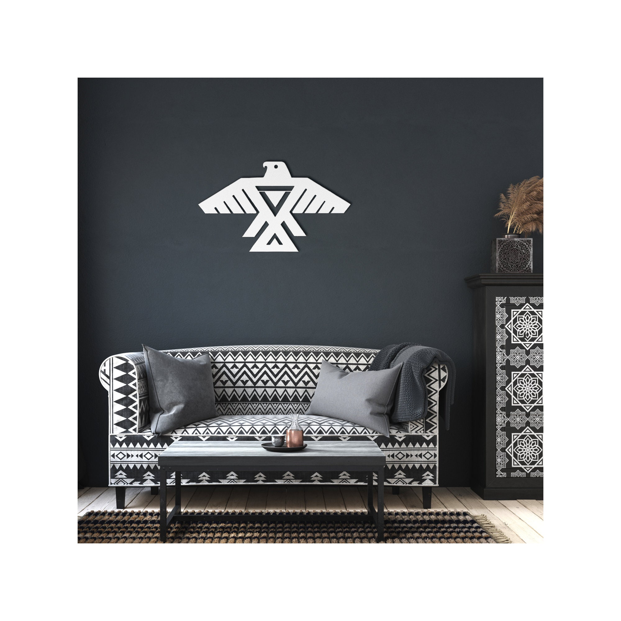 Aztec Thunderbird Metal Wall Art for Aztec Home Decor, Mayan Eagle ...