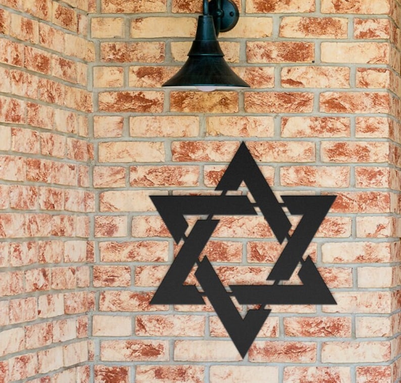 Star of David Metal Wall Art: Jewish Home Decor - Etsy