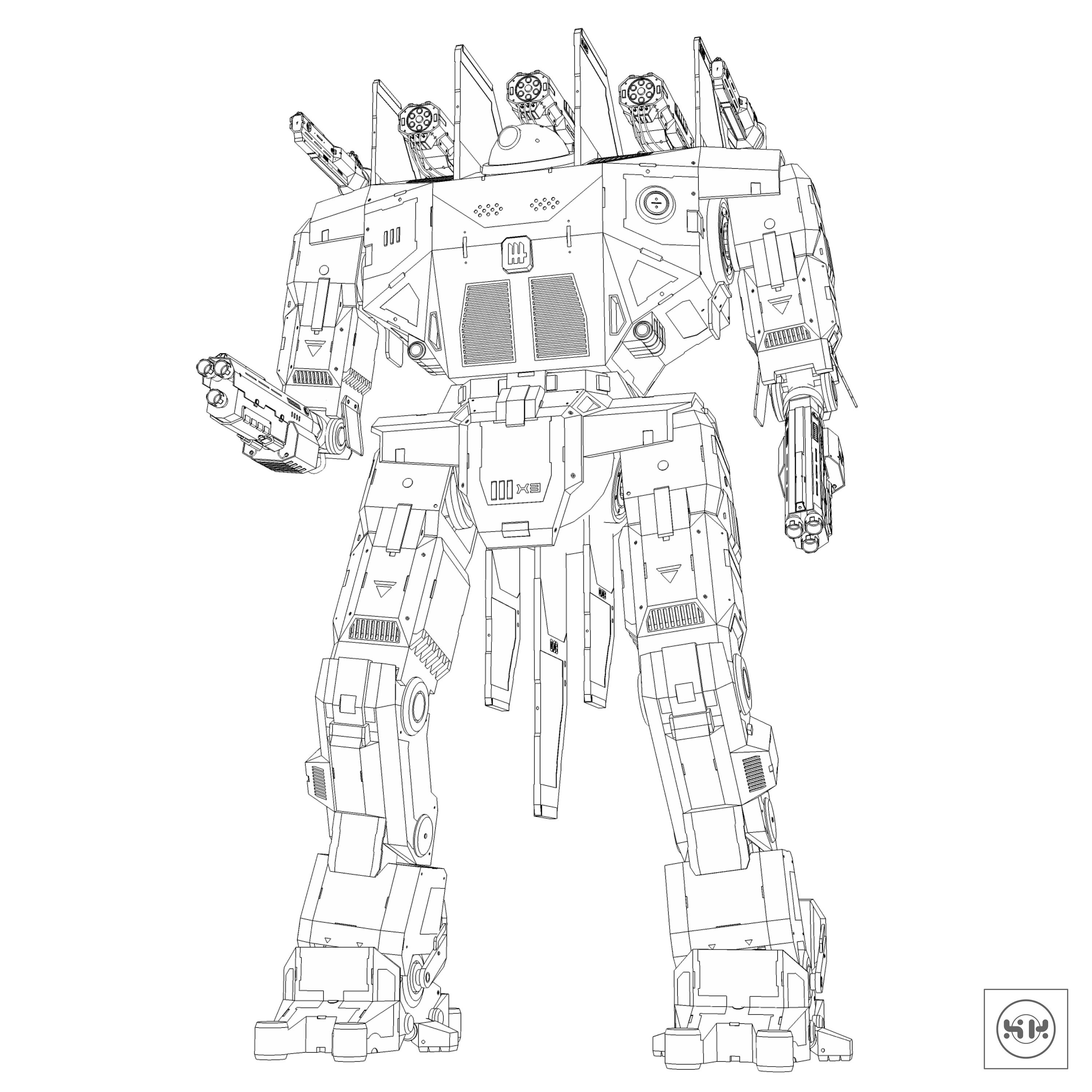 Mech Robot Coloring Pages Coloring Pages