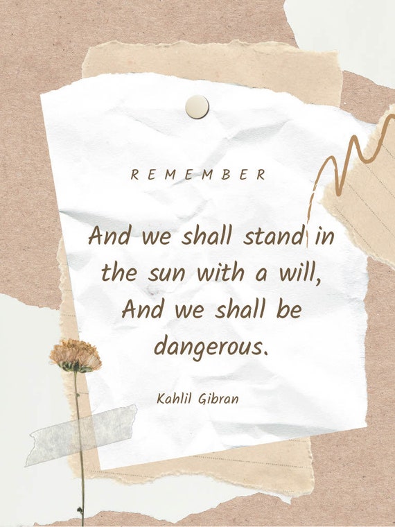 Pintable Art Kahlil Gibran Defeat Poem Quote DIGITAL - Etsy