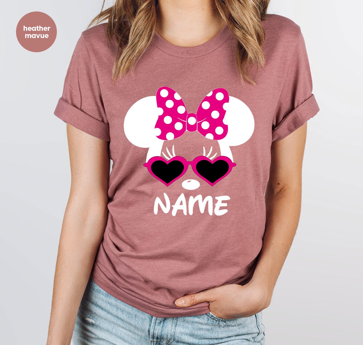 Personalized Minnie Mouse Shirt, Minnie Name T-shirt, Custom Disney ...