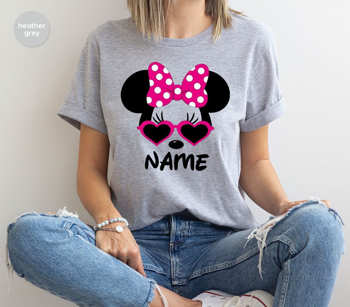 Personalized Minnie Mouse Shirt, Minnie Name T-shirt, Custom Disney ...