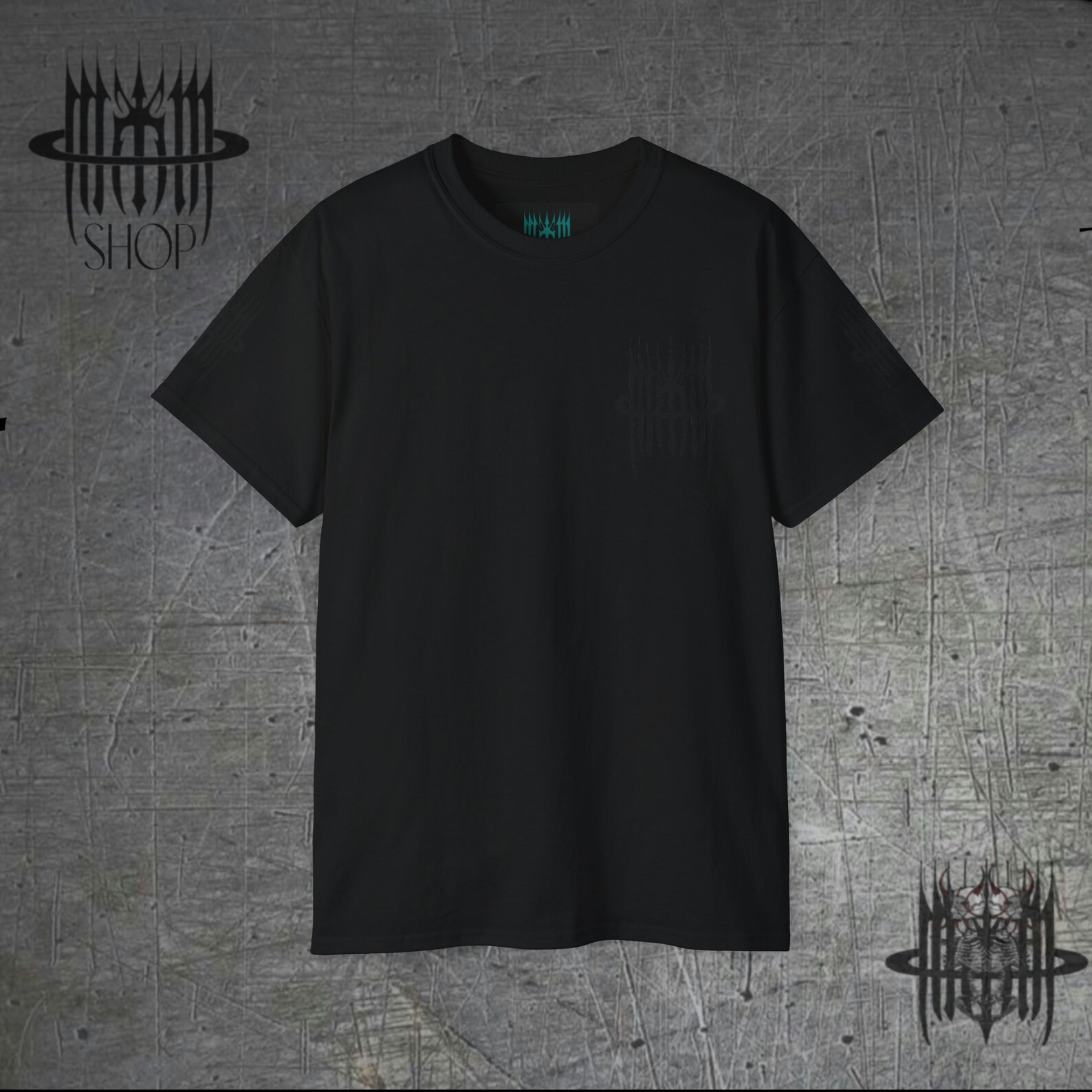 MK0KM Black Ultra Cotton Eco-dark Goth Streetwear Unique Style in Black ...