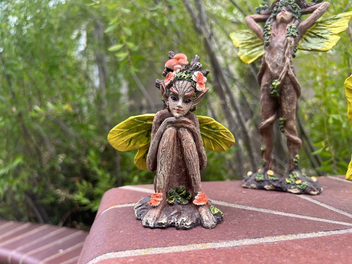 Fantasy Figurine Fairy Tree Elf Unique Decor Outdoor/indoor - Etsy