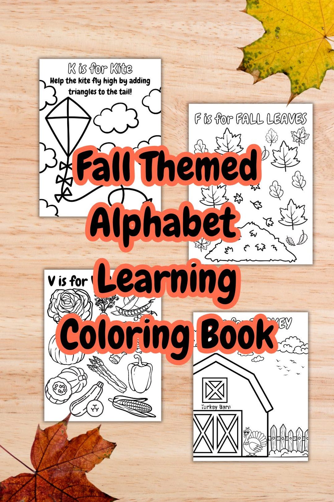 Autumn Alphabet Coloring Book: Fall ABC Learning (digital Download) - Etsy