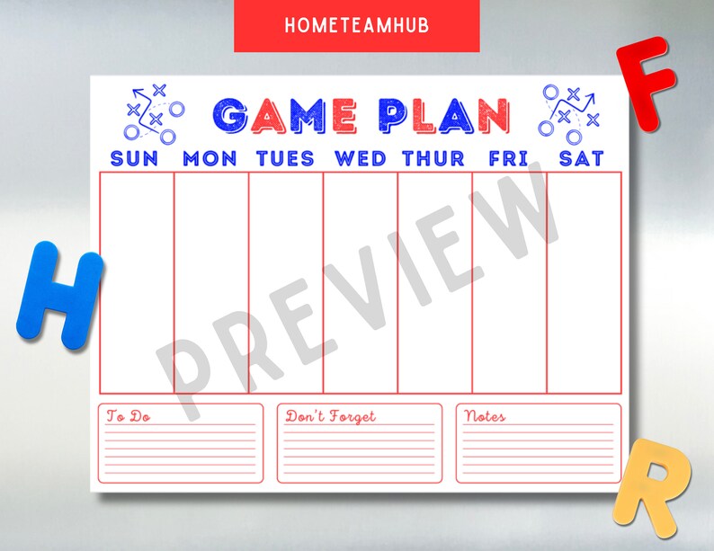 Family Sports Planner - Etsy