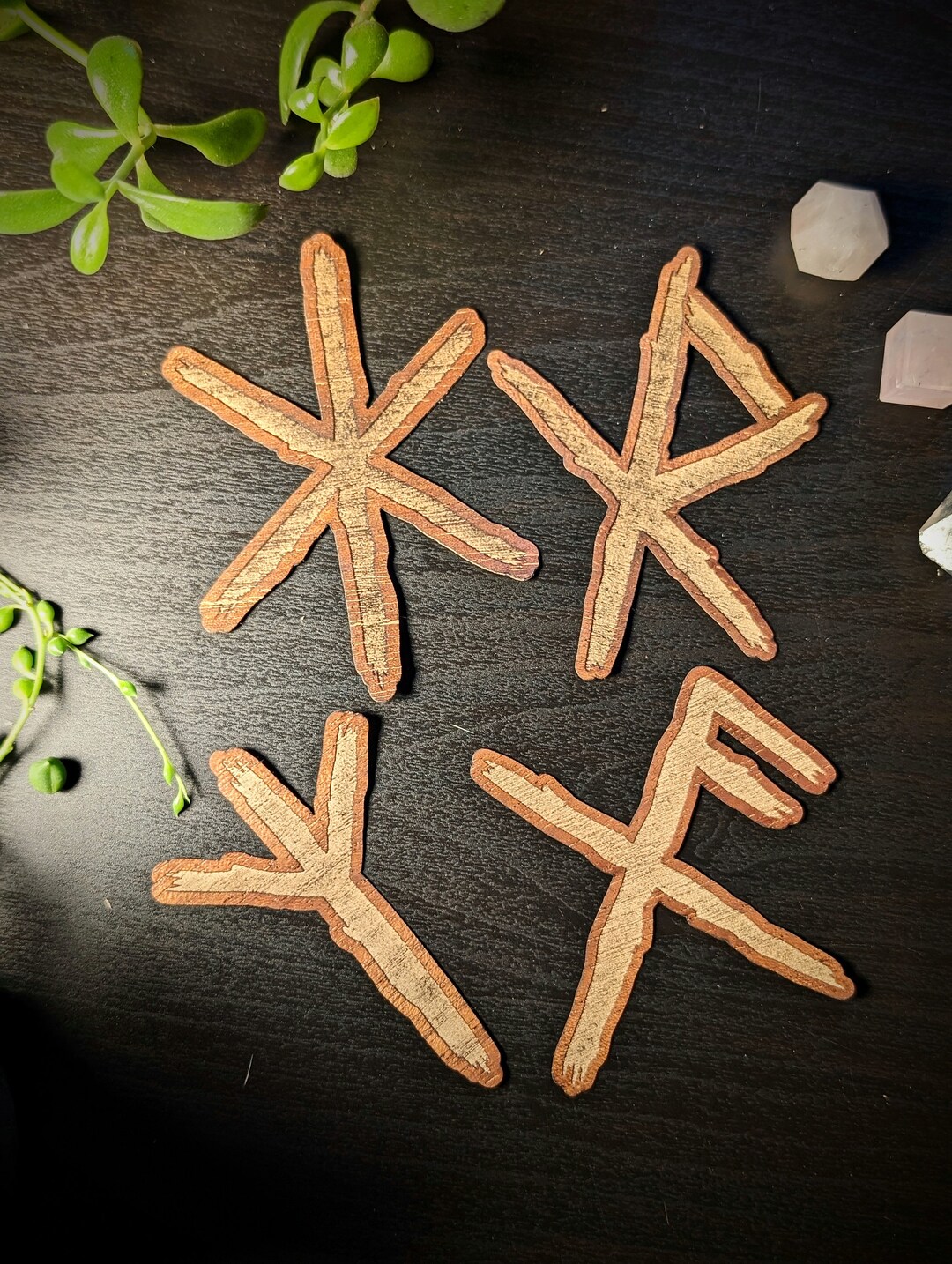 Runes Wood Sticker Pack - Etsy