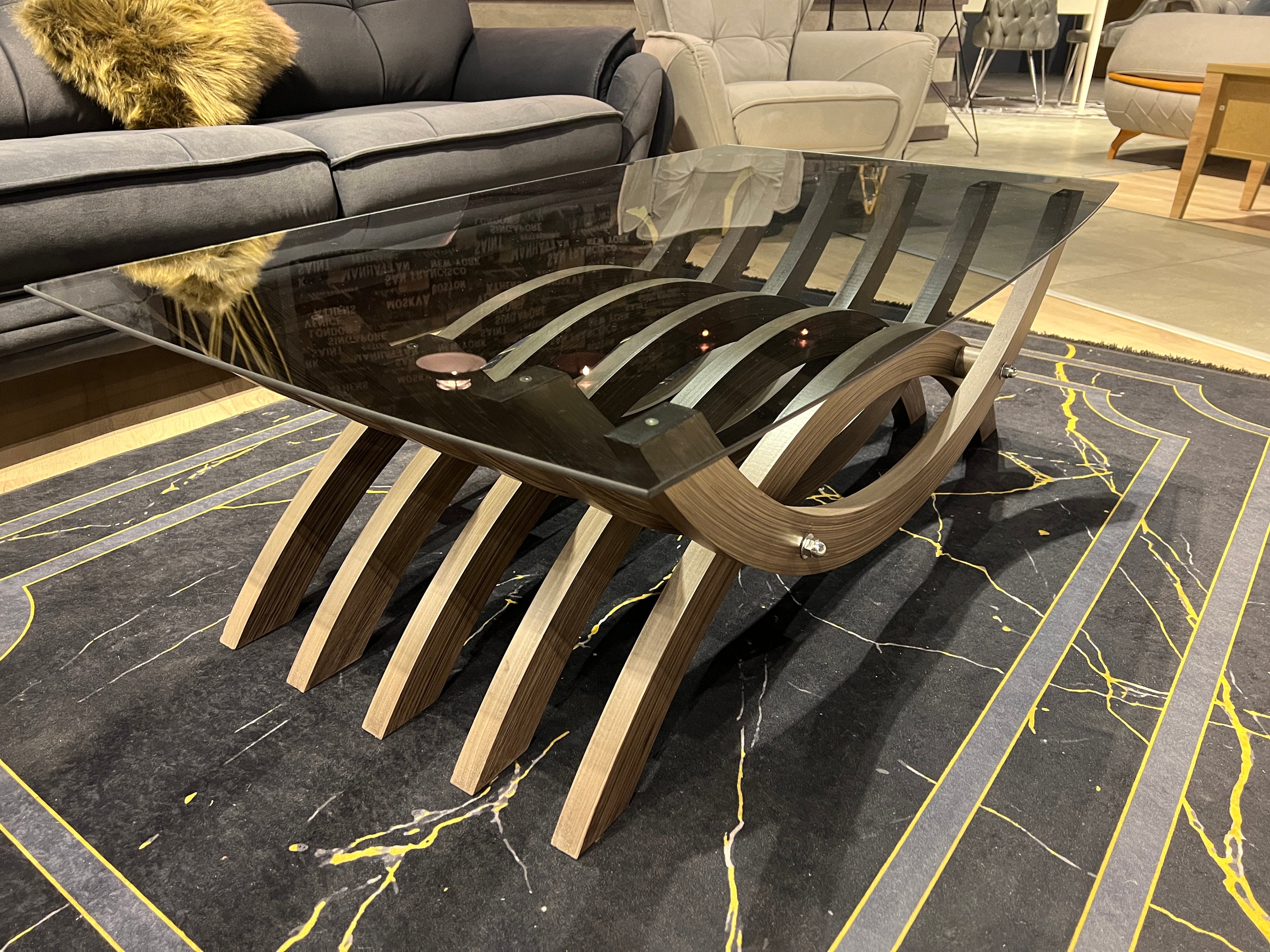 Modern Glass Top Woodden Coffee Table Handmade Rustic Coffee - Etsy