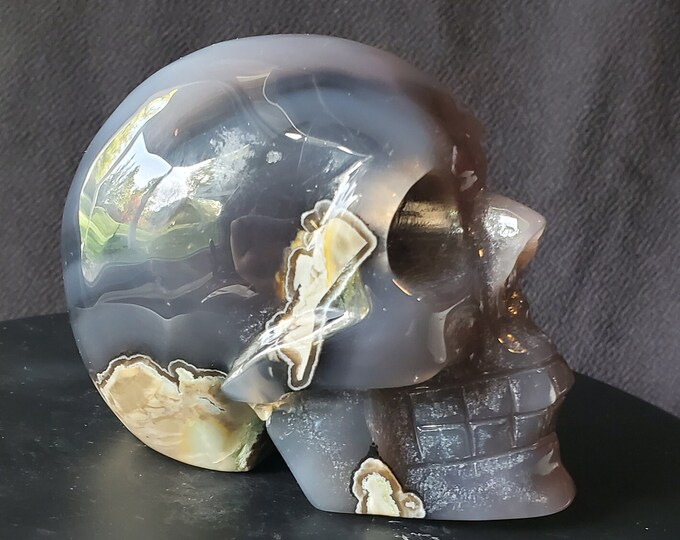 Volcano Agate Skull - Etsy