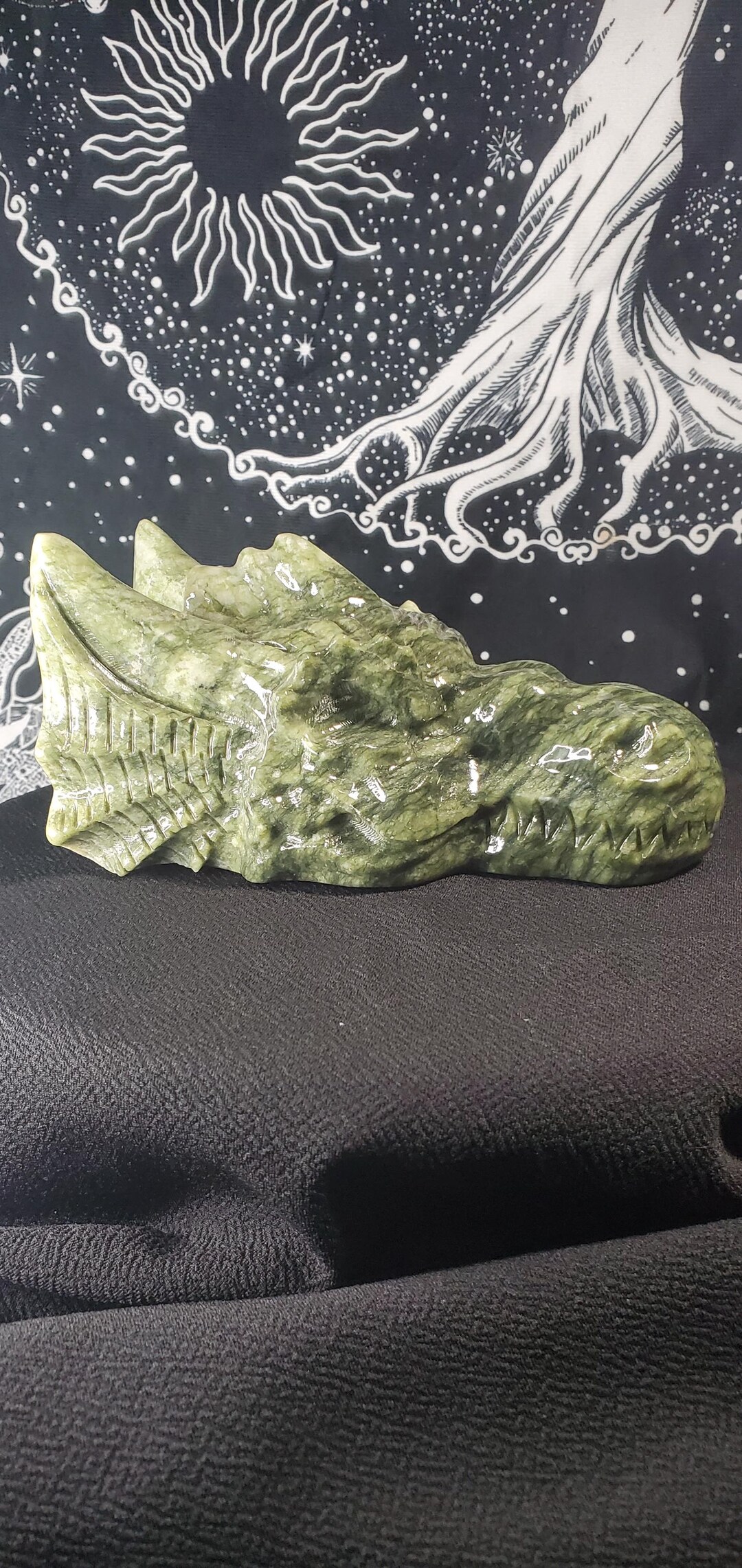 Serpentine Jade Dragon Head - Etsy