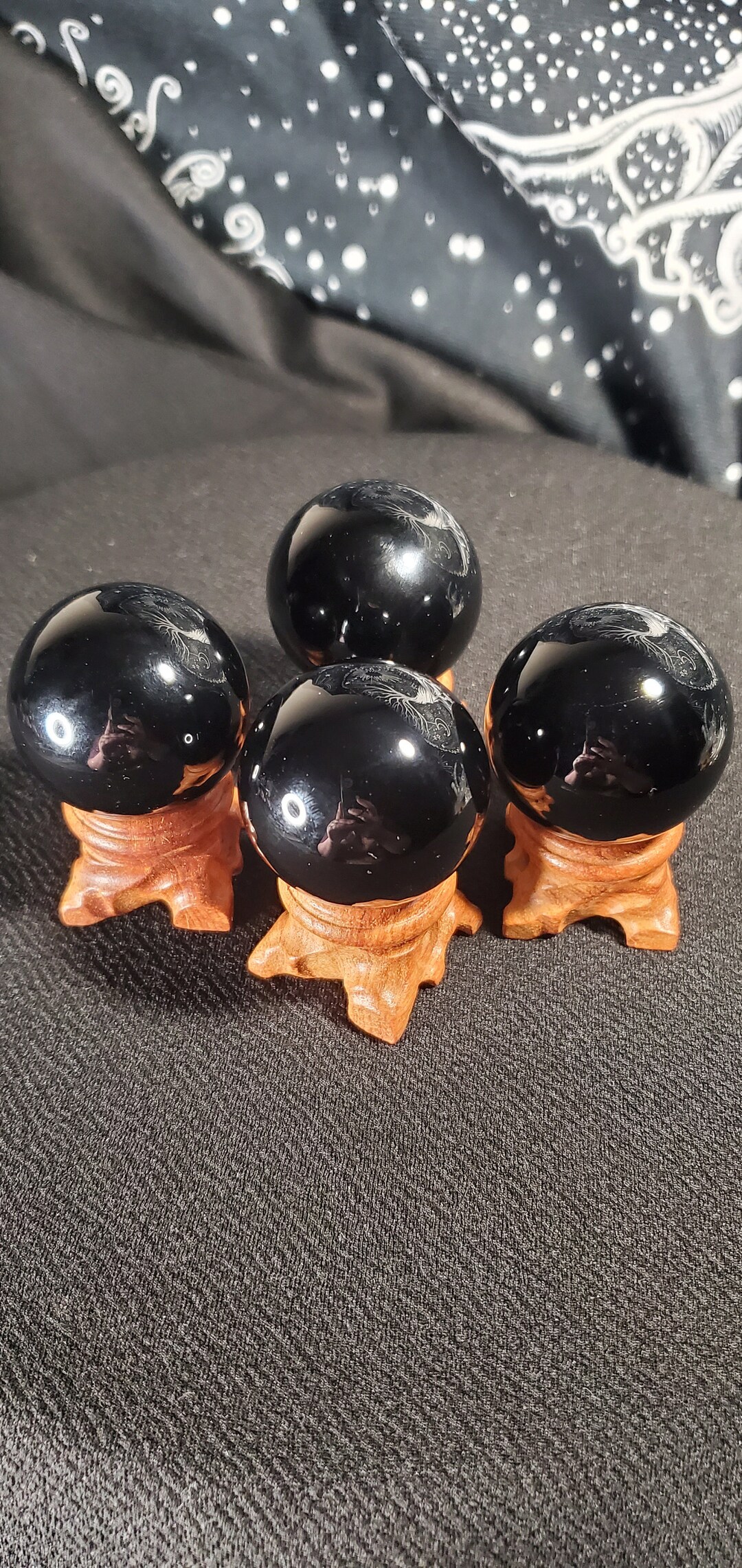 Obsidian Spheres - Etsy