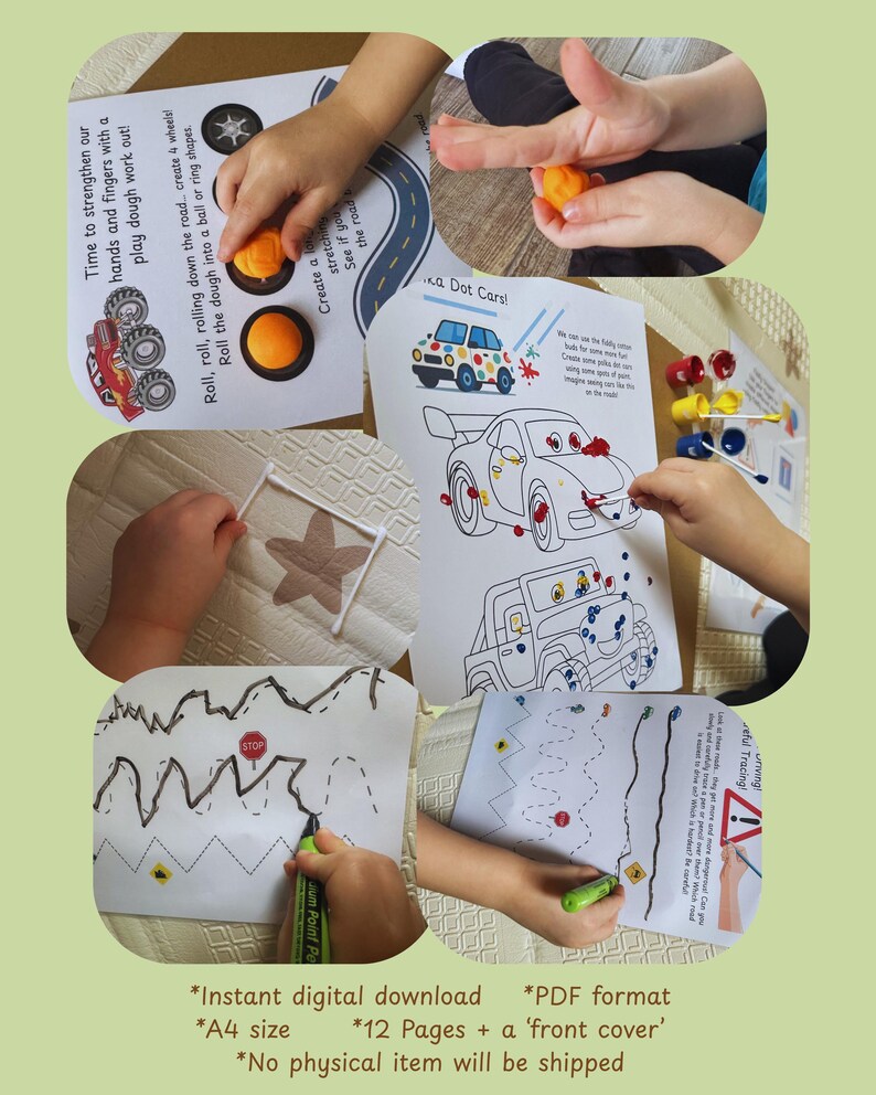 Cars Themed Pre Writing Worksheet Pack - Etsy