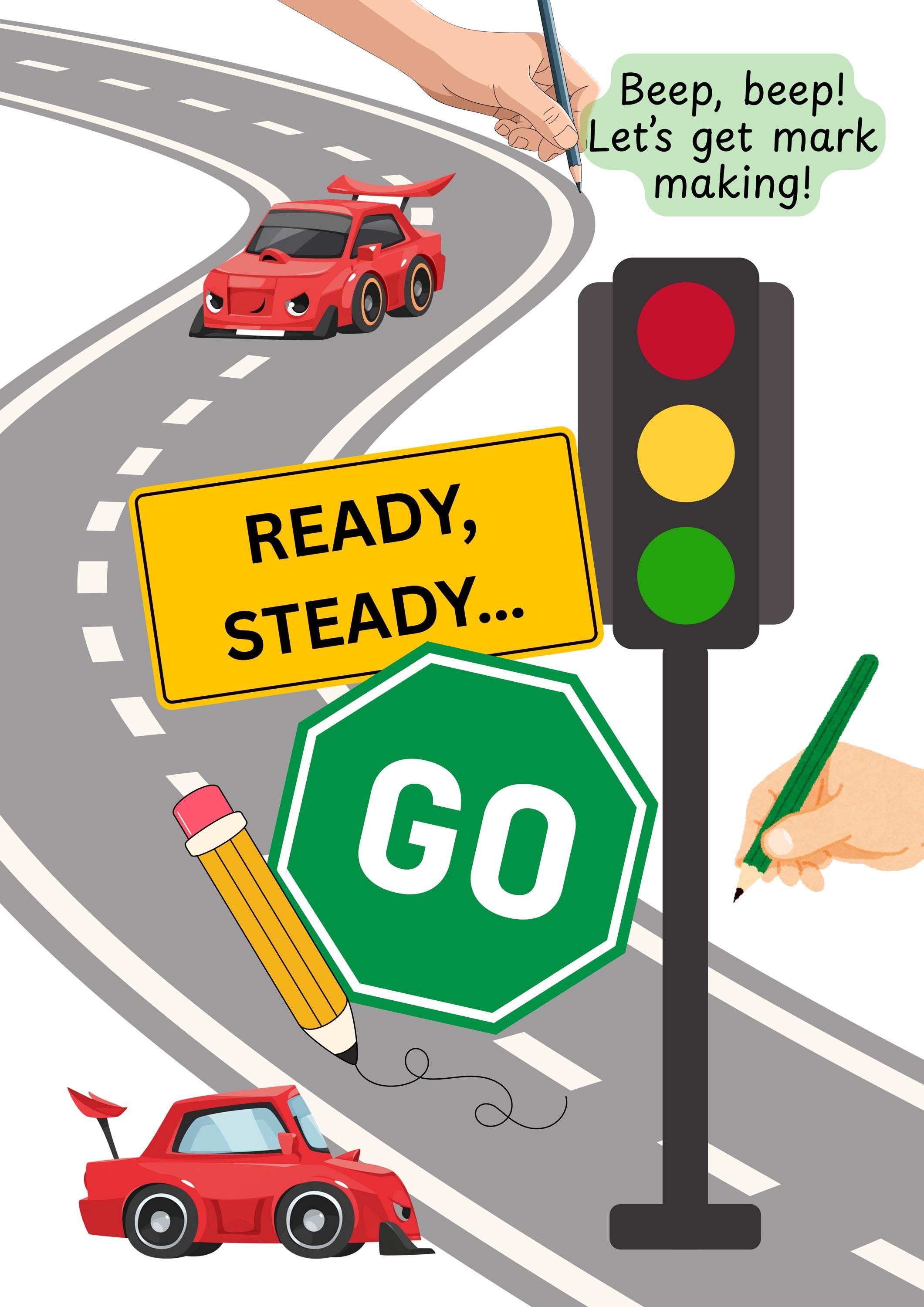 Cars Themed Pre Writing Worksheet Pack - Etsy