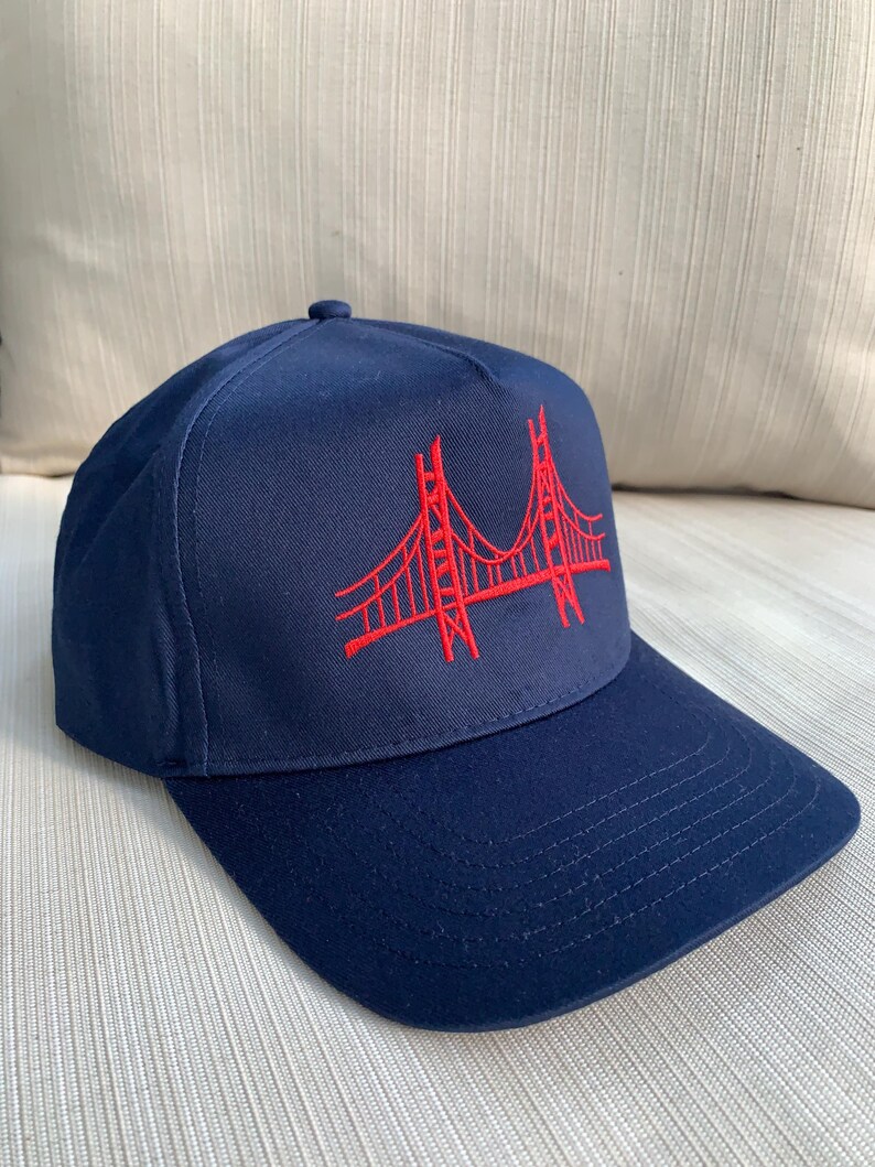 Embroidered San Francisco Bridge Cap: Custom Logo Dad Hat - Etsy