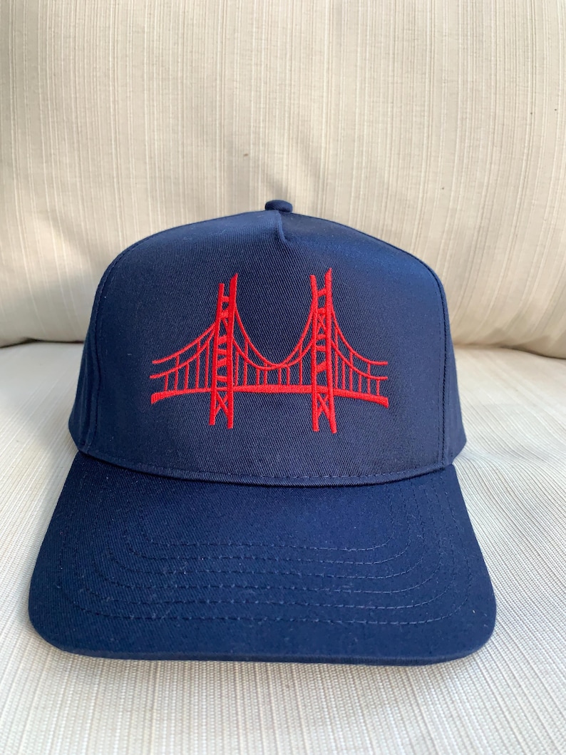 Embroidered San Francisco Bridge Cap: Custom Logo Dad Hat - Etsy