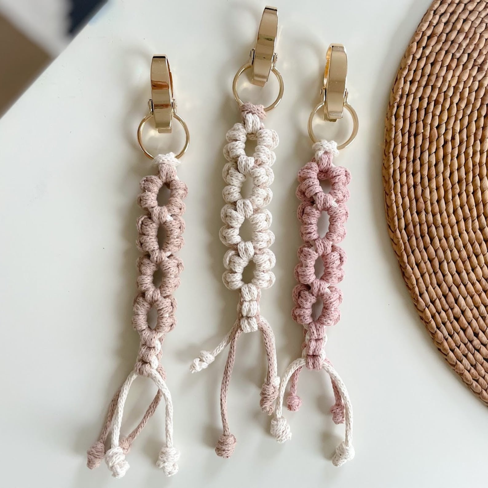 The Aztec Sun Bar Keychain, Macrame Keychain, Macrame Accessories ...