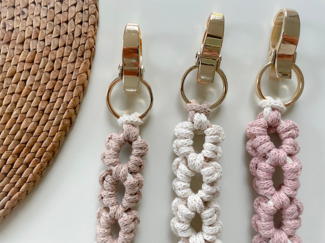 The Aztec Sun Bar Keychain, Macrame Keychain, Macrame Accessories ...