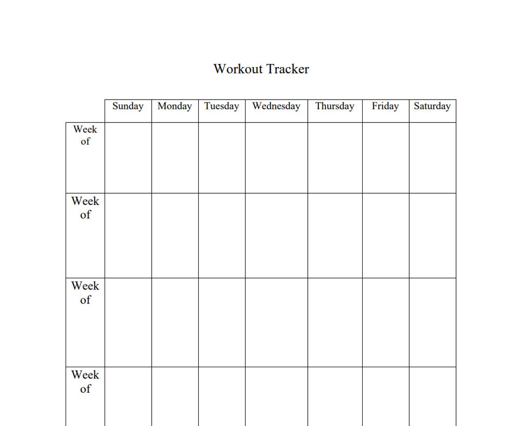 Workout Sticker Tracker - Etsy