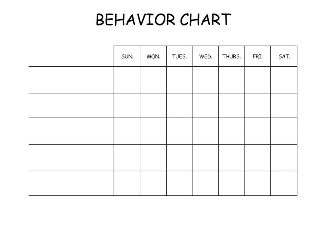 Behavior Chart, Behavior Tracker, Daily Behavior Chart, Daily Behavior ...