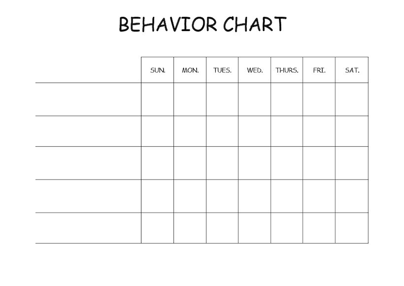 Behavior Chart, Behavior Tracker, Daily Behavior Chart, Daily Behavior ...