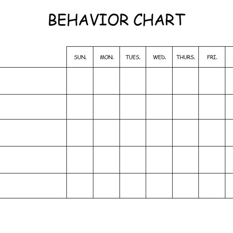Behavior Chart - Etsy