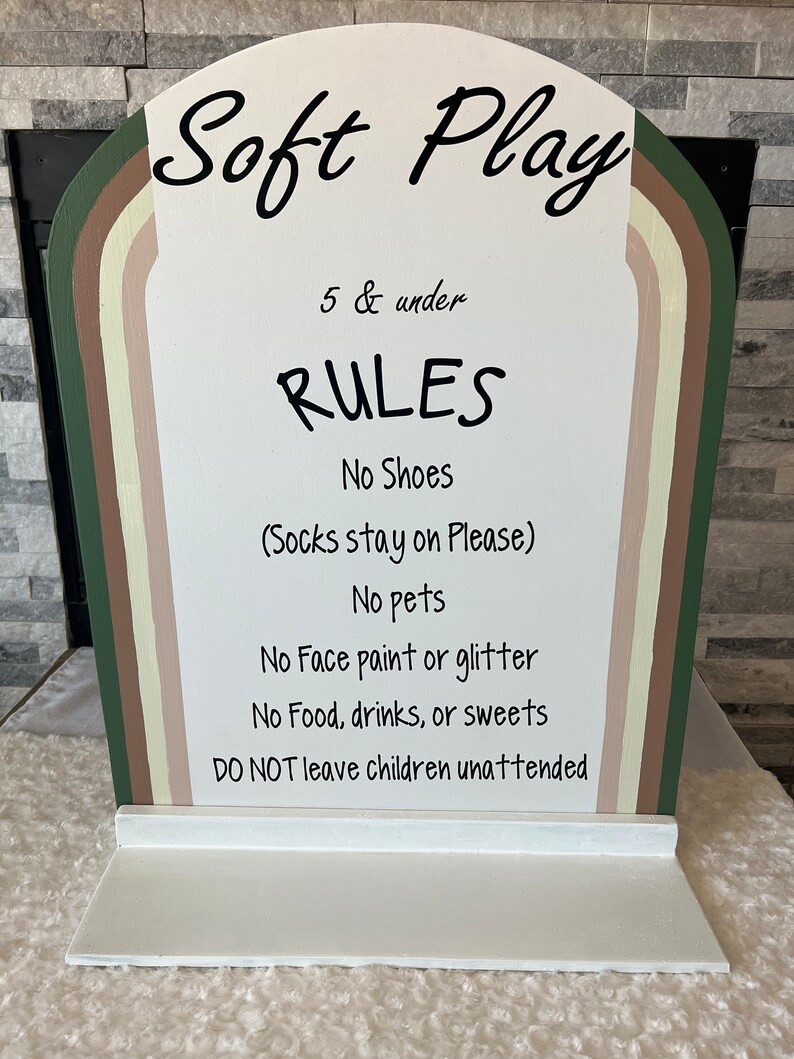 Soft Play Rule Sign - Etsy