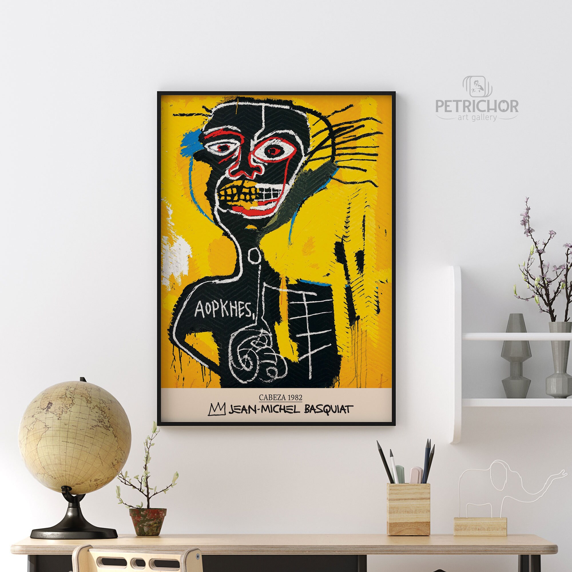 Basquiat Poster Cabeza Basquiat Exhibition Pop Art Print - Etsy