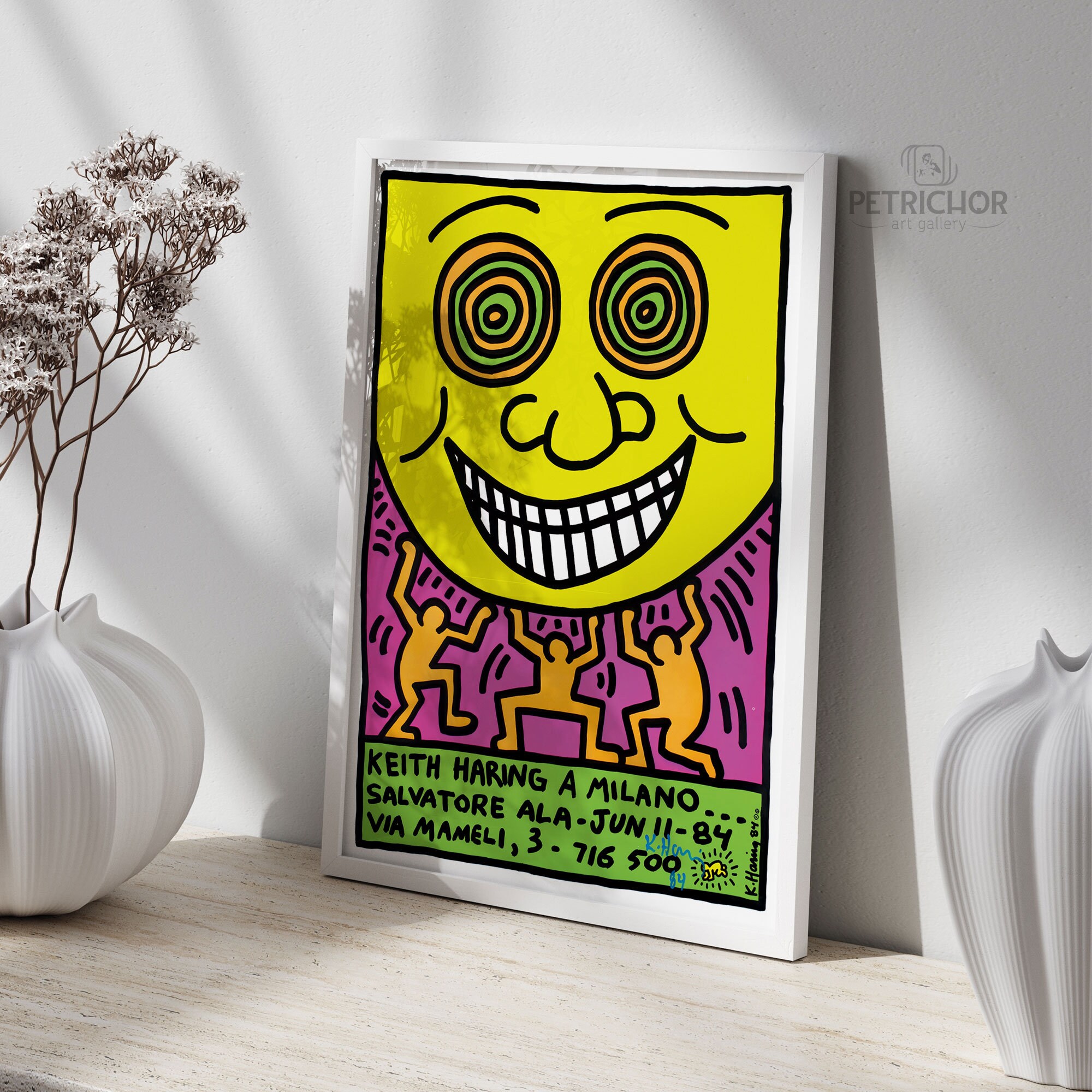 Keith Haring Art, Keith Haring a Milano 1984, Pop Art Poster, Haring ...